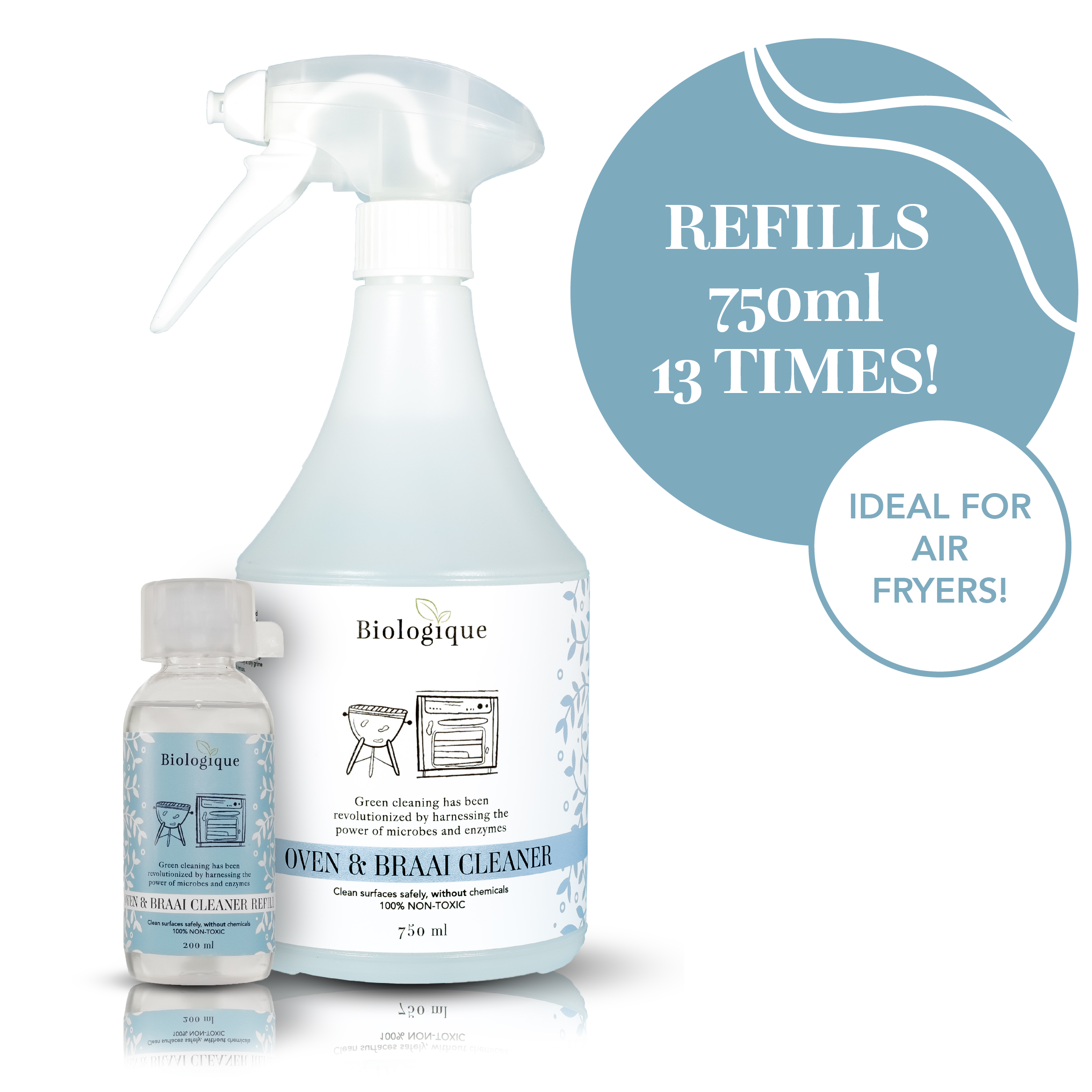 750ml Oven, Braai, Pot and Air fryer Cleaner with 200ml Concentrate ...